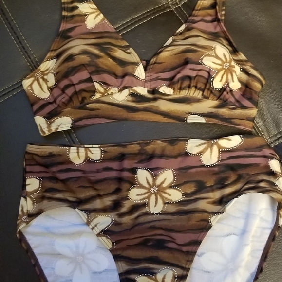 Shape FX | Swim | Shape Fx High Waste Bikini Sz 8 Brown | Poshmark